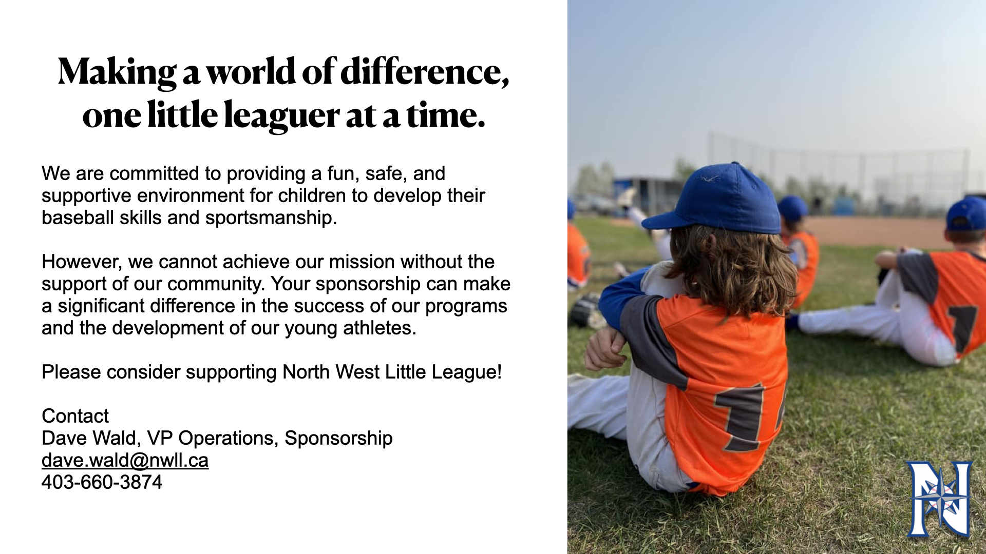 Sponsorship - North West Little League Baseball Association